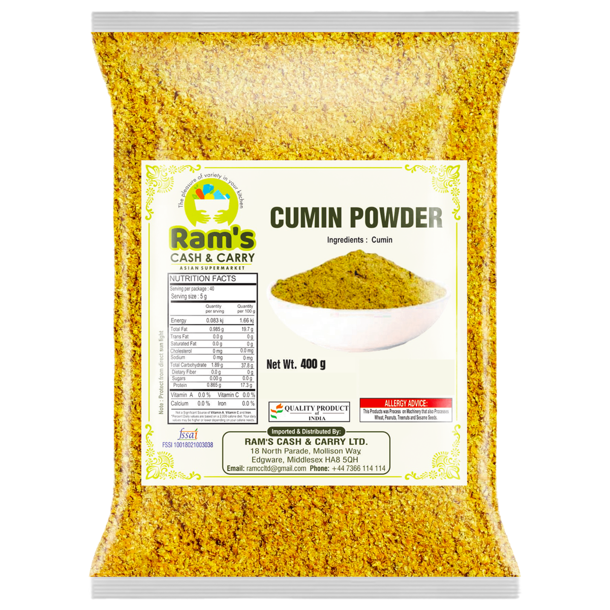 Rams Jeera Powder (CUMIN POWDER) – Ram's Cash & Carry